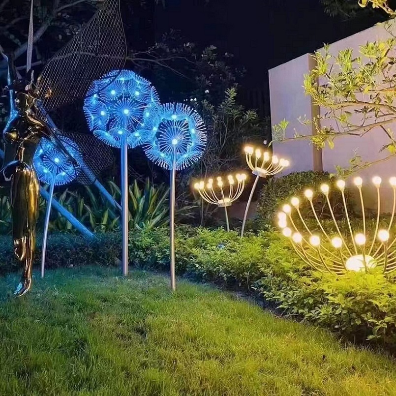 China outdoor optic fiber dandelion light IP65 factory and ...